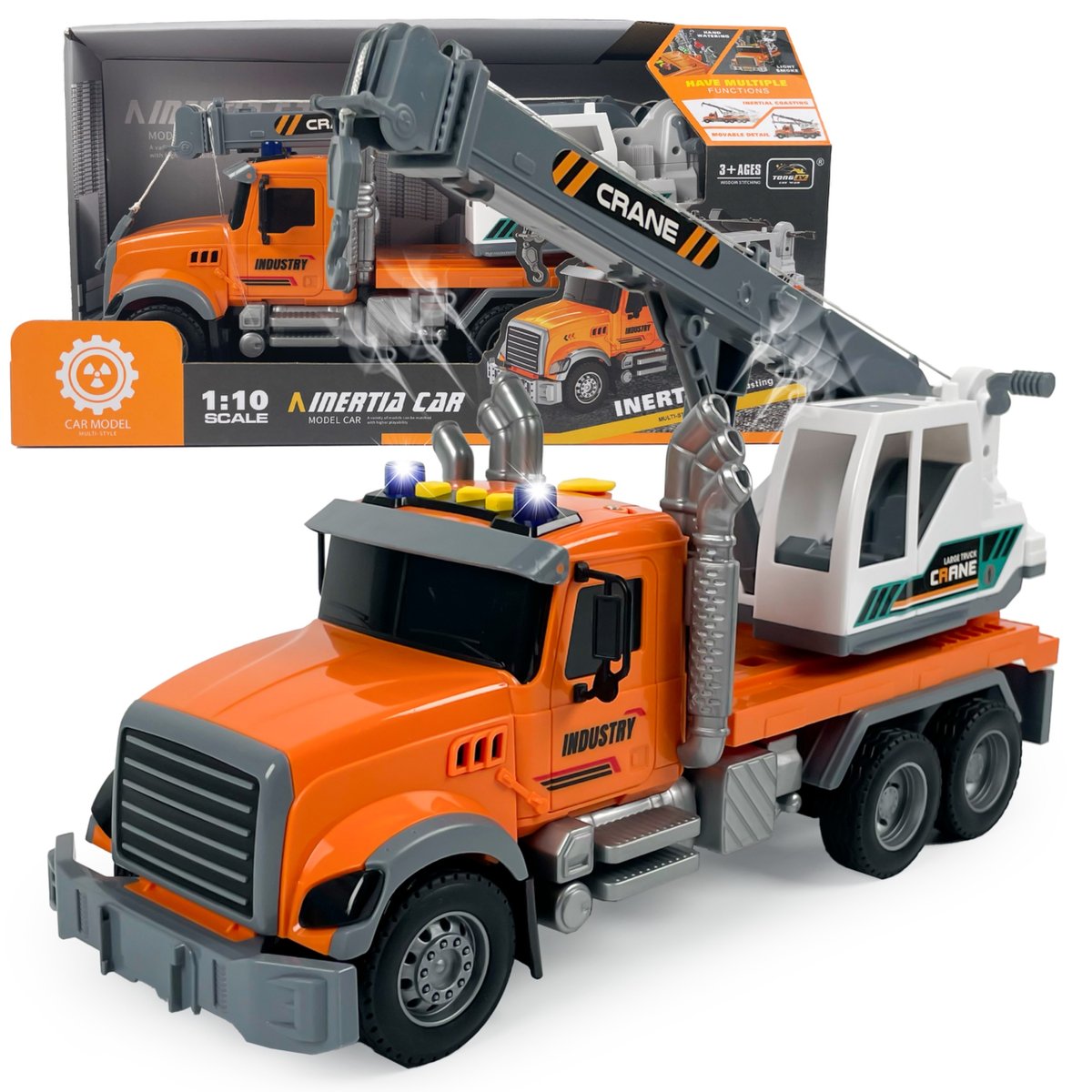 Duża Ciężarówka z Dźwigiem HAK Interaktywna Dźwięk Światła Dym Napęd - Celman | Sklep EMPIK.COM