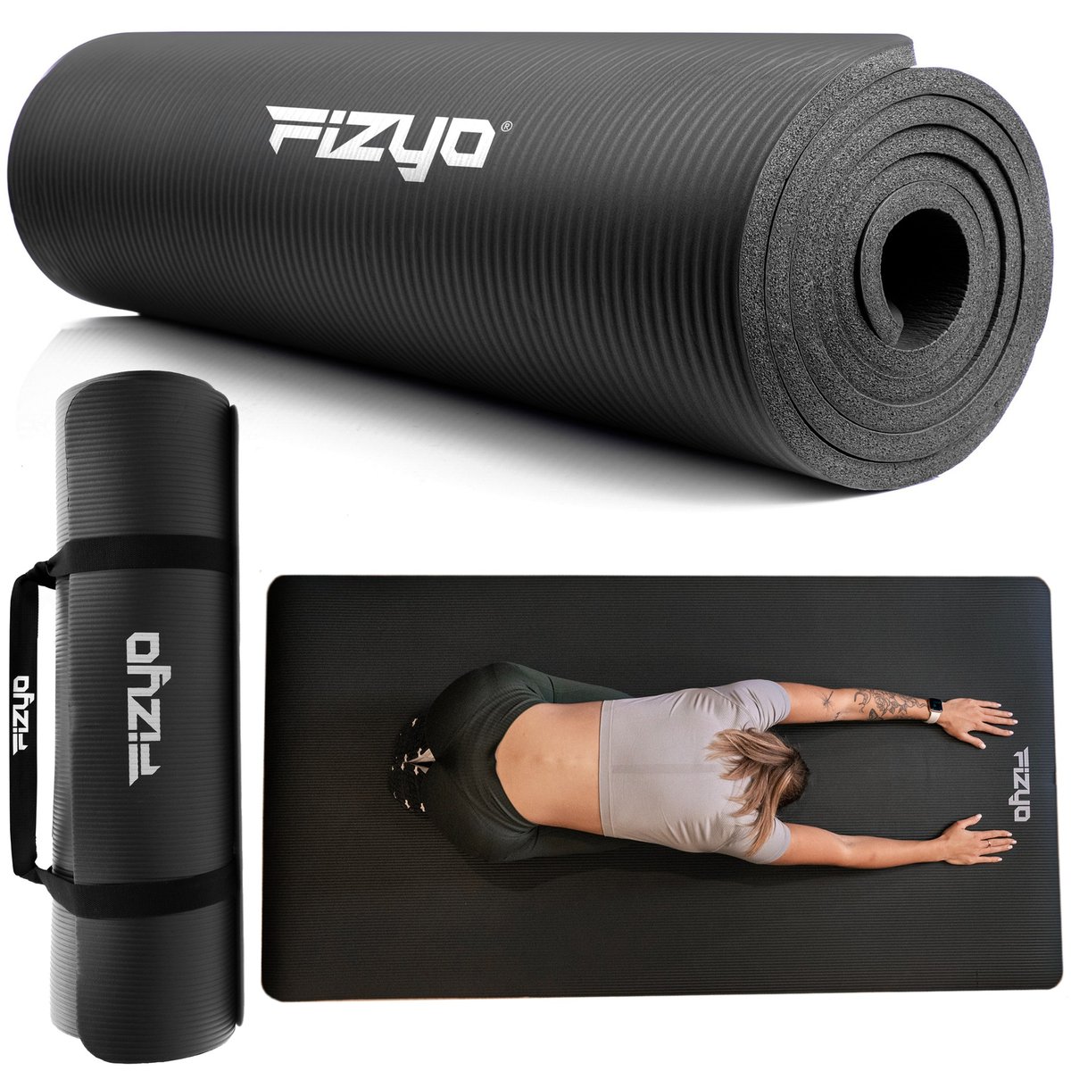 Duża gruba mata do ćwiczeń jogi pilatesu 190x100 karimata nbr fitness 1 ...