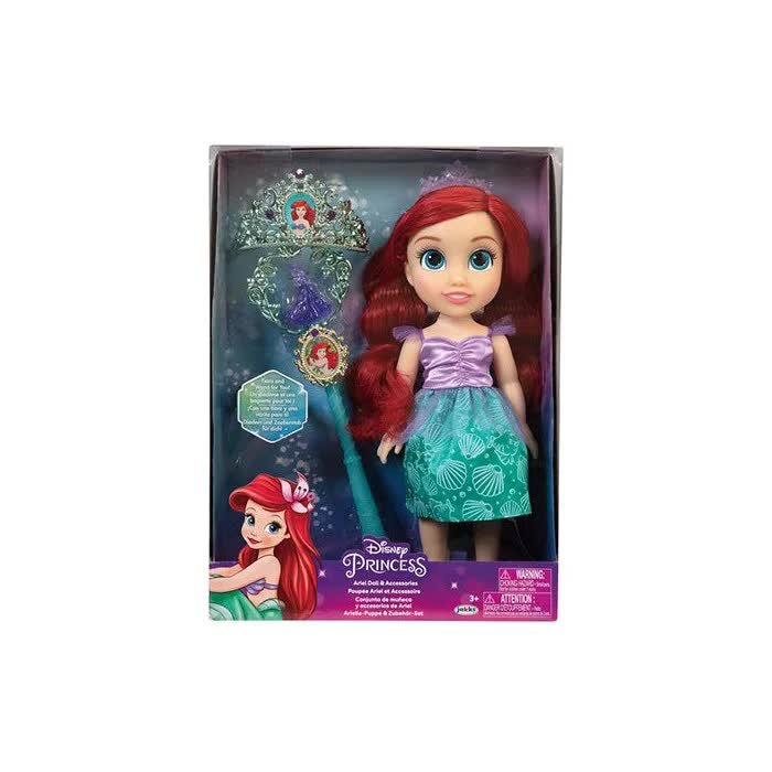 Duża lalka Disney princess Arielka ARIEL z akcesoriami diadem tiara ...