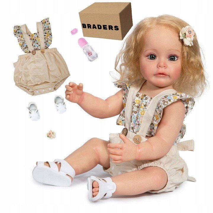 DUŻA LALKA REBORN REALISTYCZNA JAK ŻYWA 55cm prawdziwe niemowlę Akcesoria Braders - Braders ...