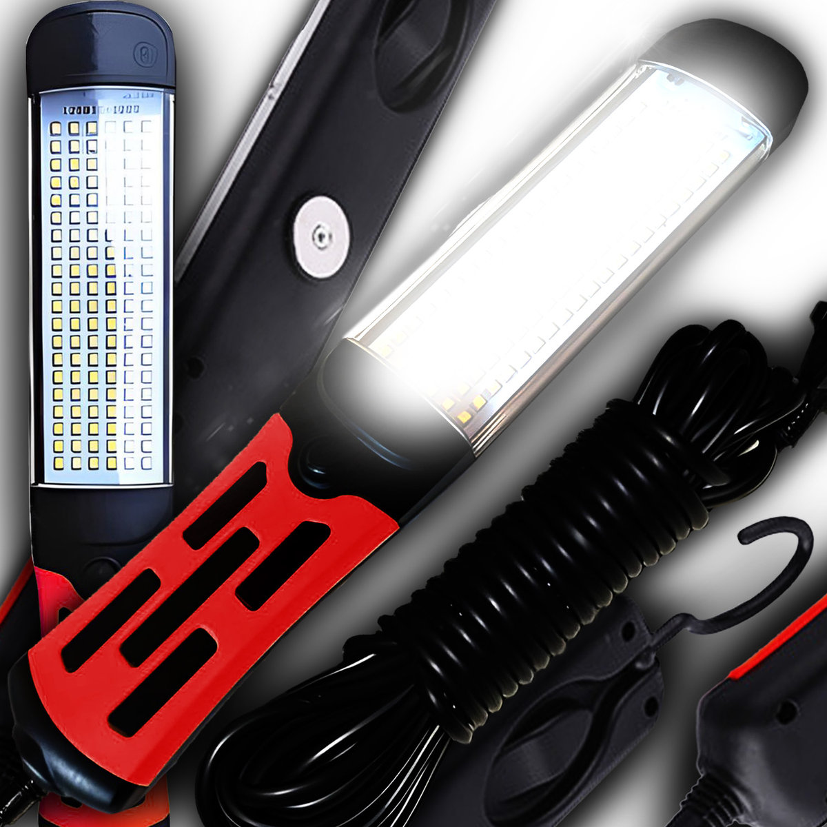 Duża Lampa Warsztatowa 230V 20W Z Przewodem 10M Hak Magnes Latarka 120 Led Fly-022 - LOGIT ...