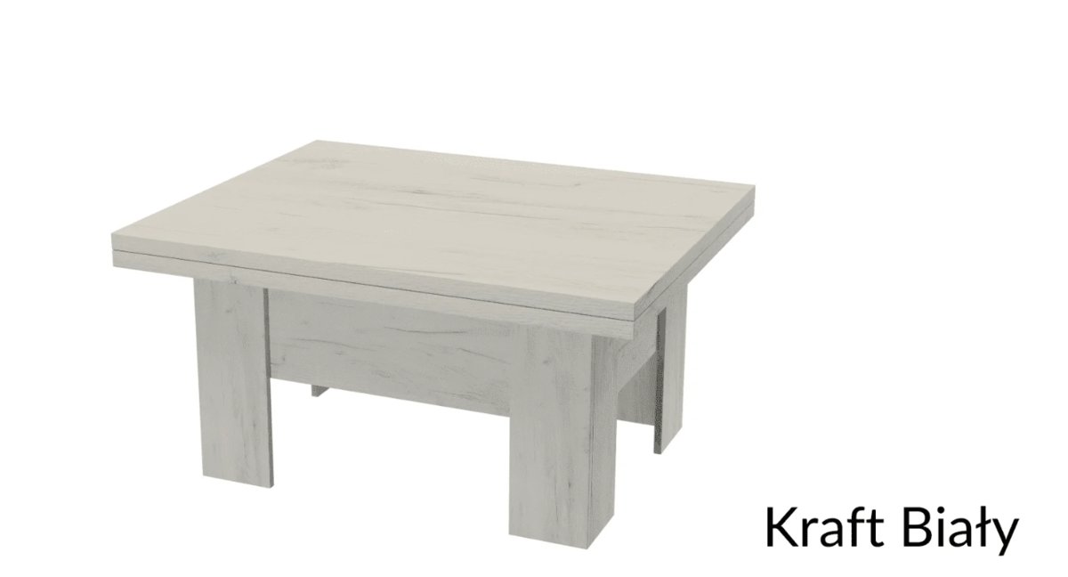 Duża ława rozkładana ERYK, 100-200 cm, kraft biały - Jarstol | Sklep ...