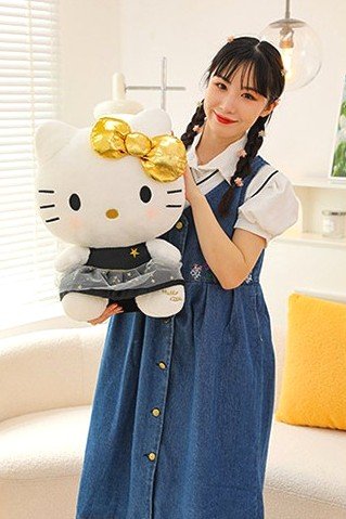 DUŻA MASKOTKA HELLO KITTY KOTEK PRZYTULANKA PLUSZOWA FIGURKA PLUSZAK ...