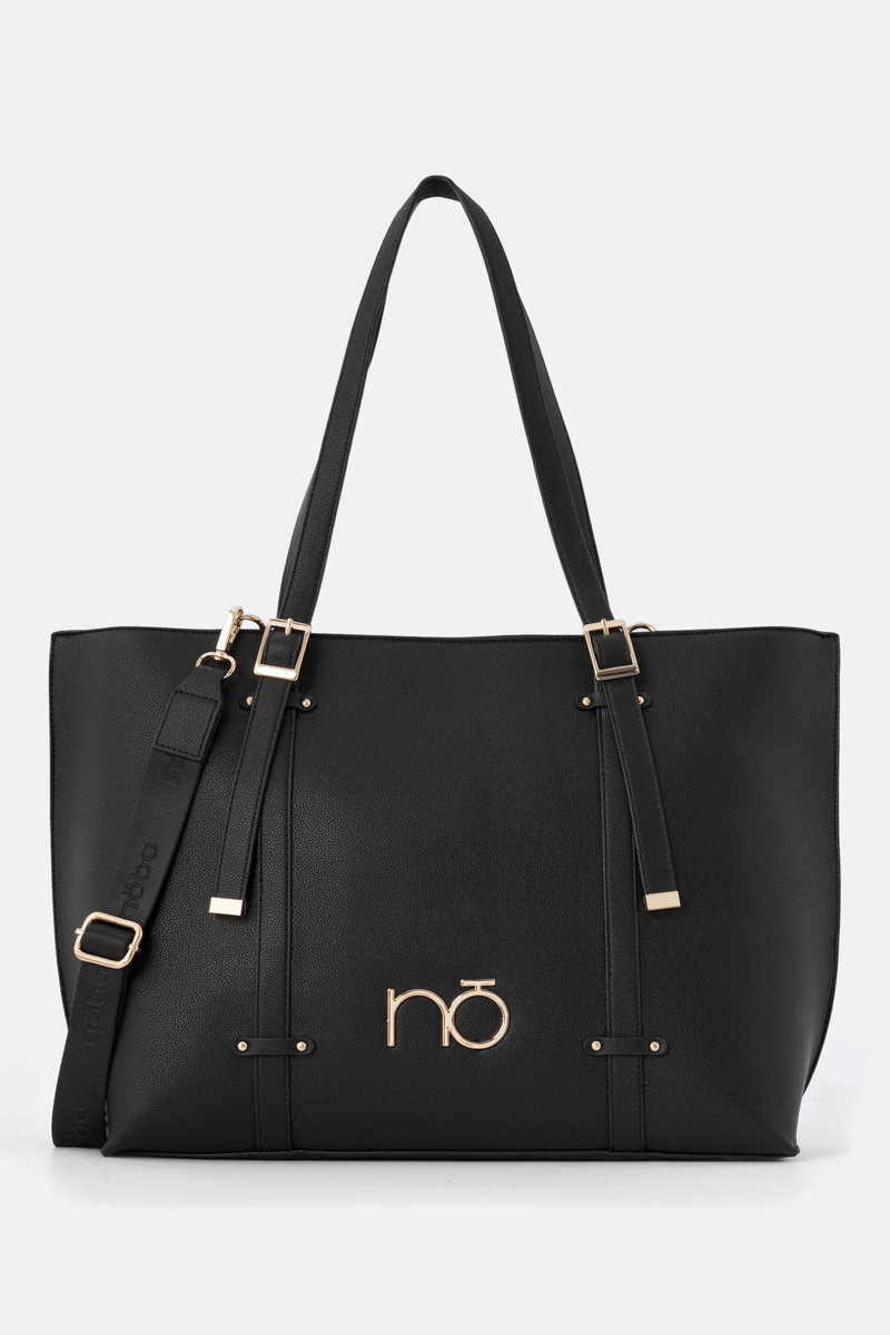 Duża shopperka Nobo do noszenia na ramię, czarna - Nobo | Moda Sklep EMPIK.COM