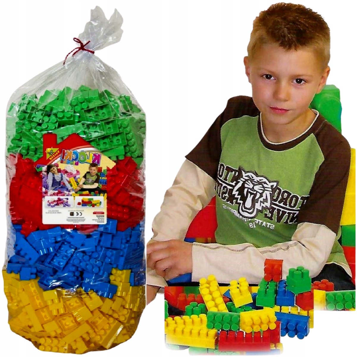 DUŻE KLOCKI PLASTIKOWE ZESTAW 500 el KONSTRUKCYJNE - Bączek | Sklep ...