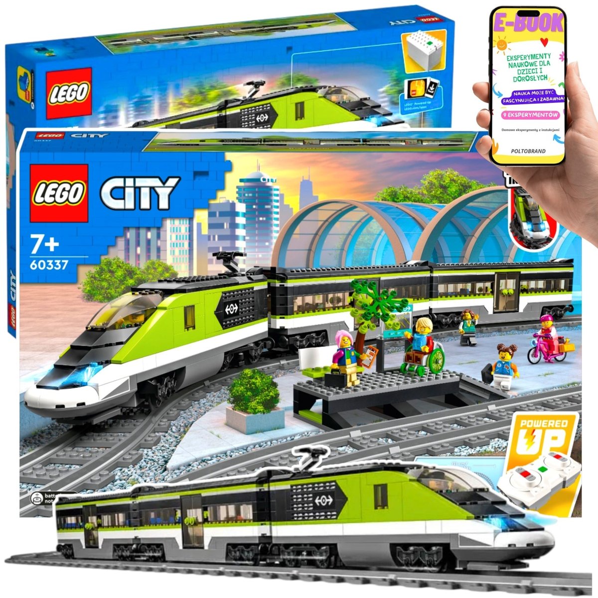 DUŻE LEGO® City Ekspresowy pociąg pasażerski • zdalne sterowanie ...