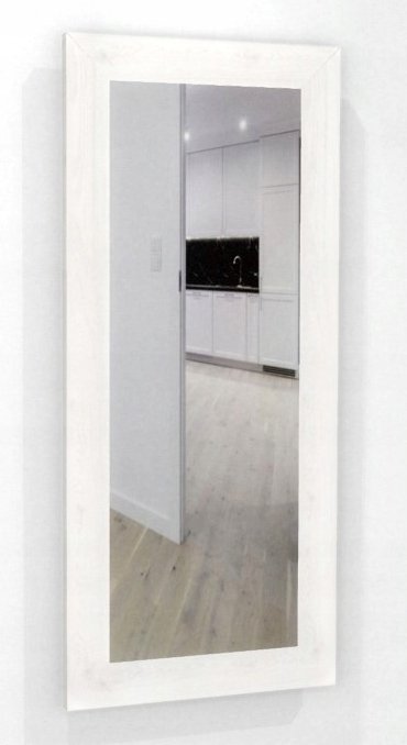 DUŻE Lustro w GRUBEJ ramie 6 cm MDF 90x40 modrzew - fabryka luster ...