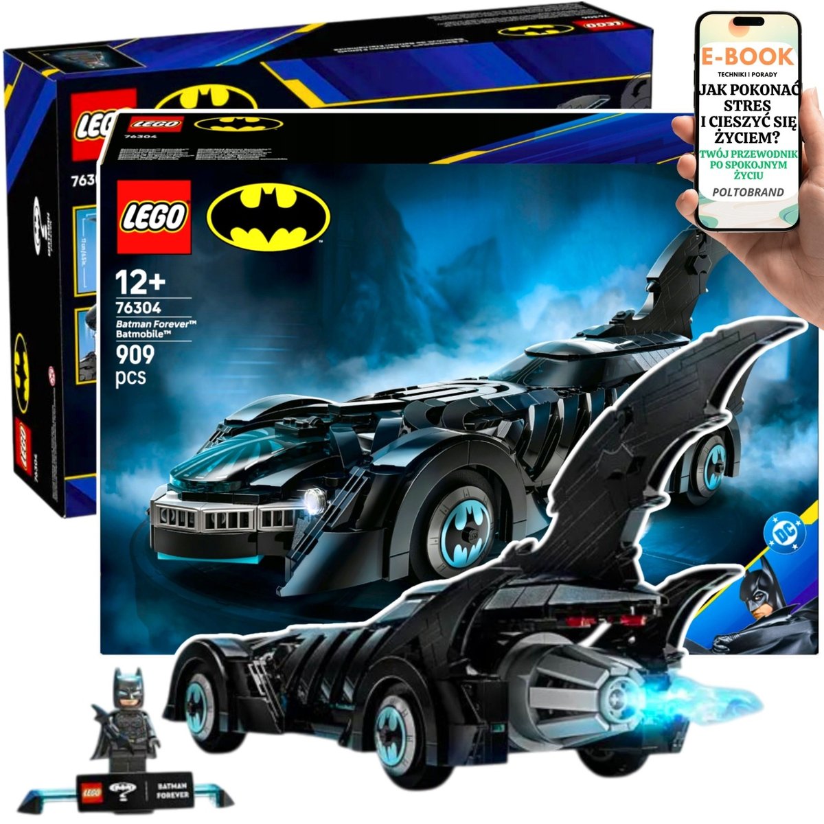 DUŻE ZESTAW LEGO PREZENT DLA CHŁOPCA 12+ • LEGO Batman Batmobil Forever ...