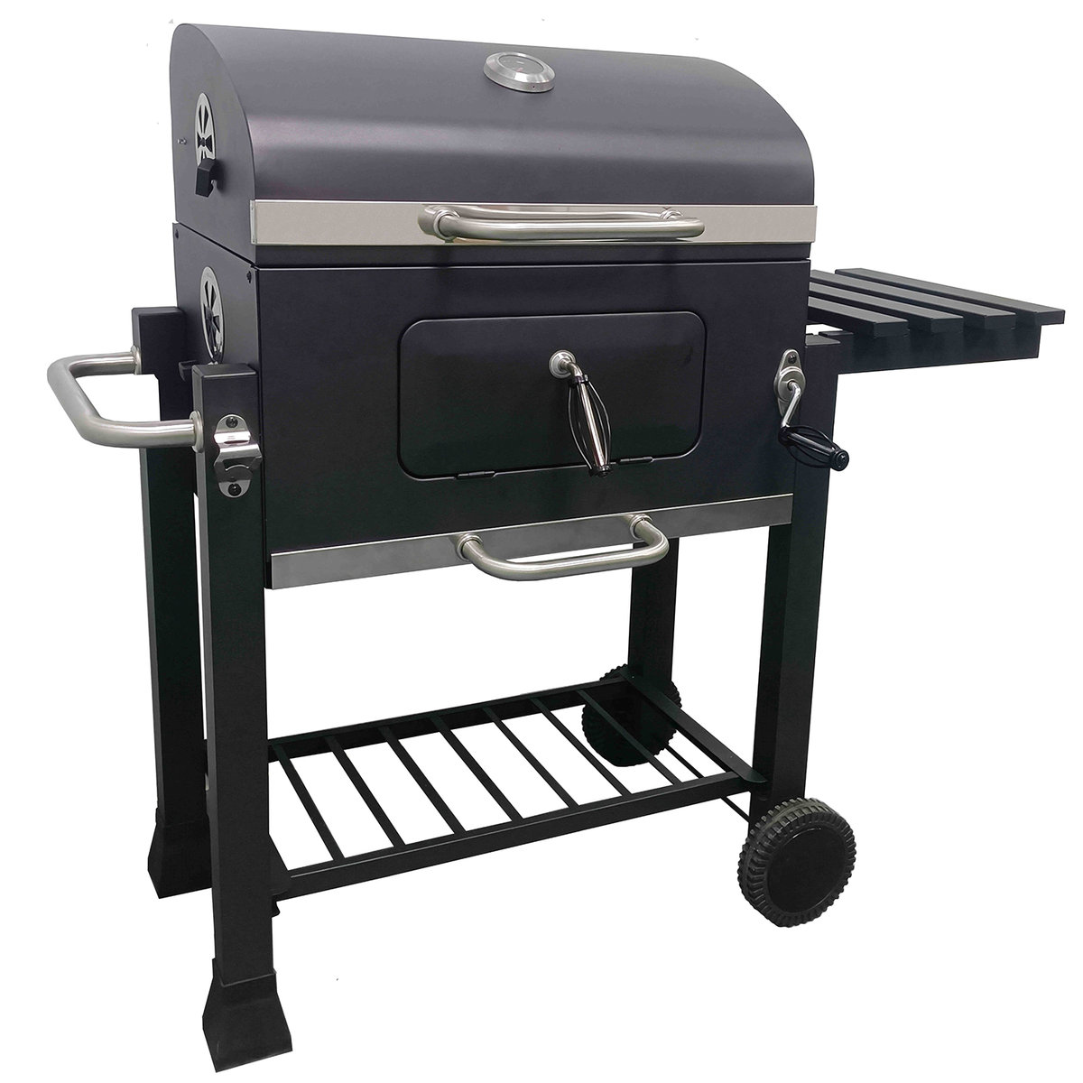 Duży Grill węglowy żeliwny ruszt 113,5x50x107 cm - 4iQ Group | Sklep ...