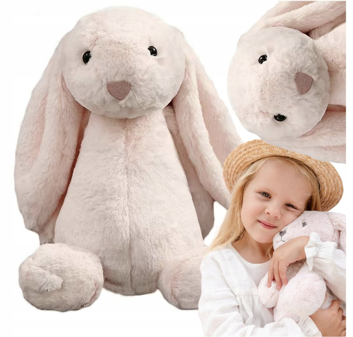 DUZY PLUSZOWY MIS MASKOTKA PRZYTULANKA PLUSZAK KRÓLIK GIGANT PLUSZAKI ...