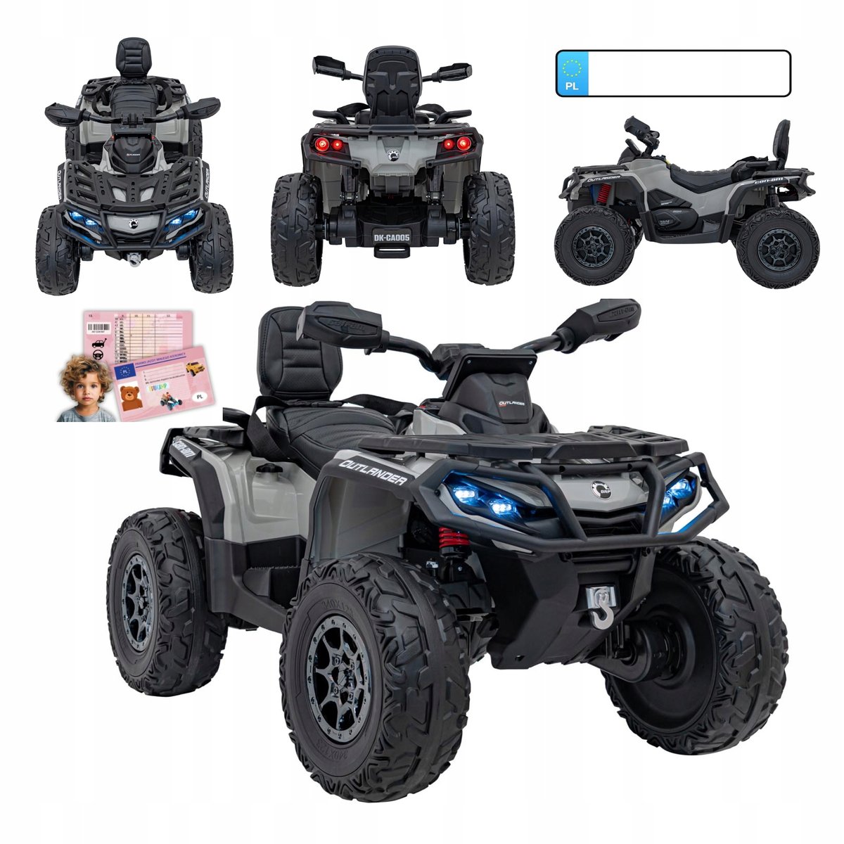Duży Quad Can Am Outlander ATV 4x200W 24V7Ah QUAD NA AKUMULATOR DLA ...