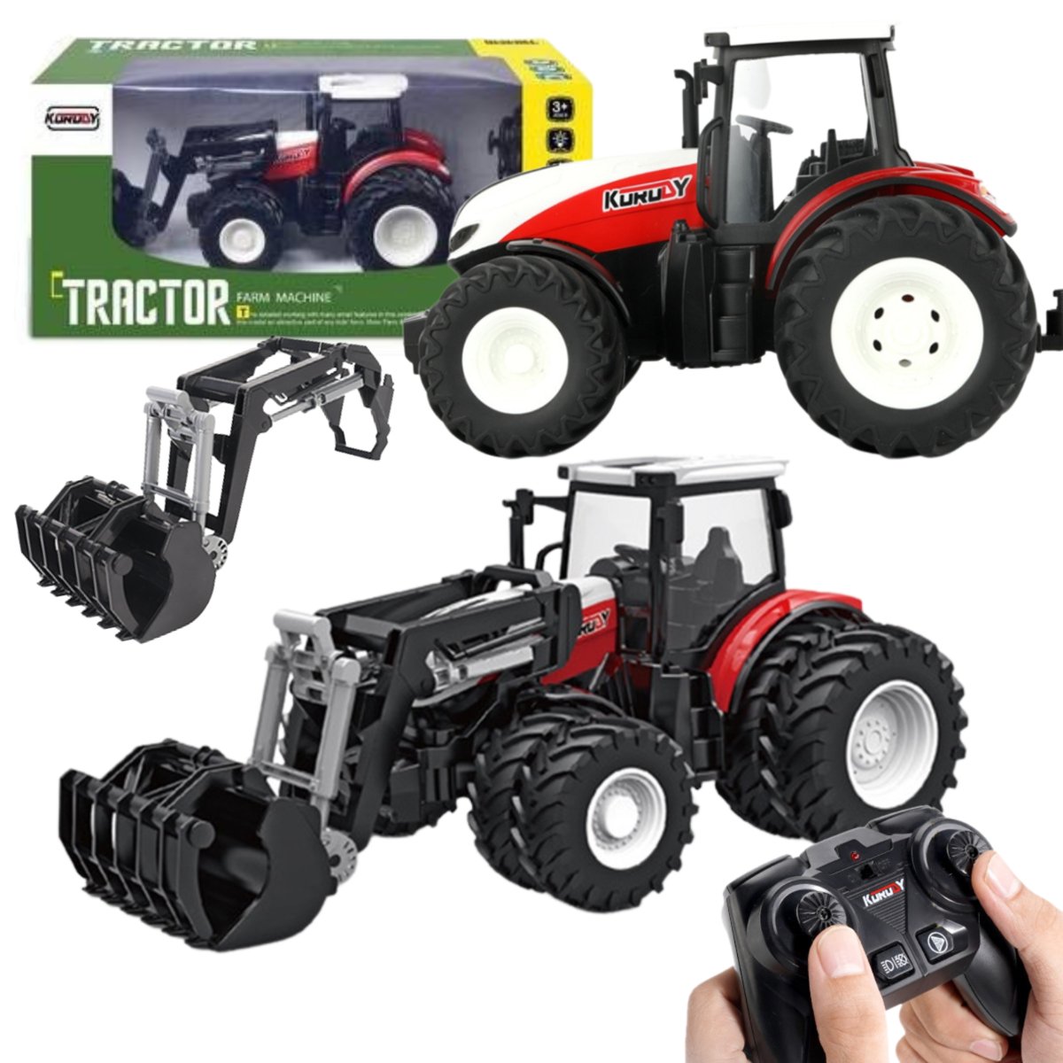 Duży Traktor Zdalnie Sterowany Na Pilot Ciągnik Rolniczy Łyżka Mały ...