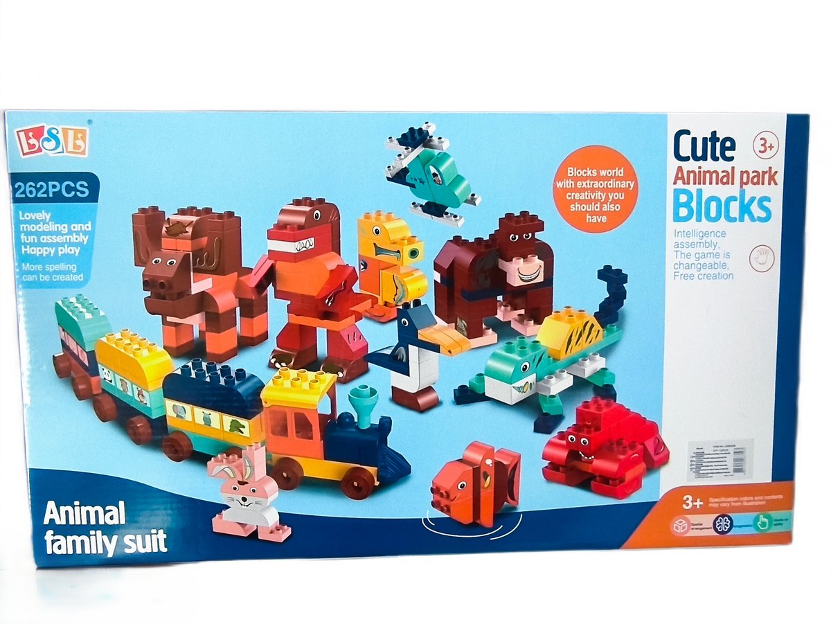 Duży zestaw klocków XXL PARK UROCZYCH ZWIERZĄT 3+ 262el DaPa - Inna marka | Sklep EMPIK.COM