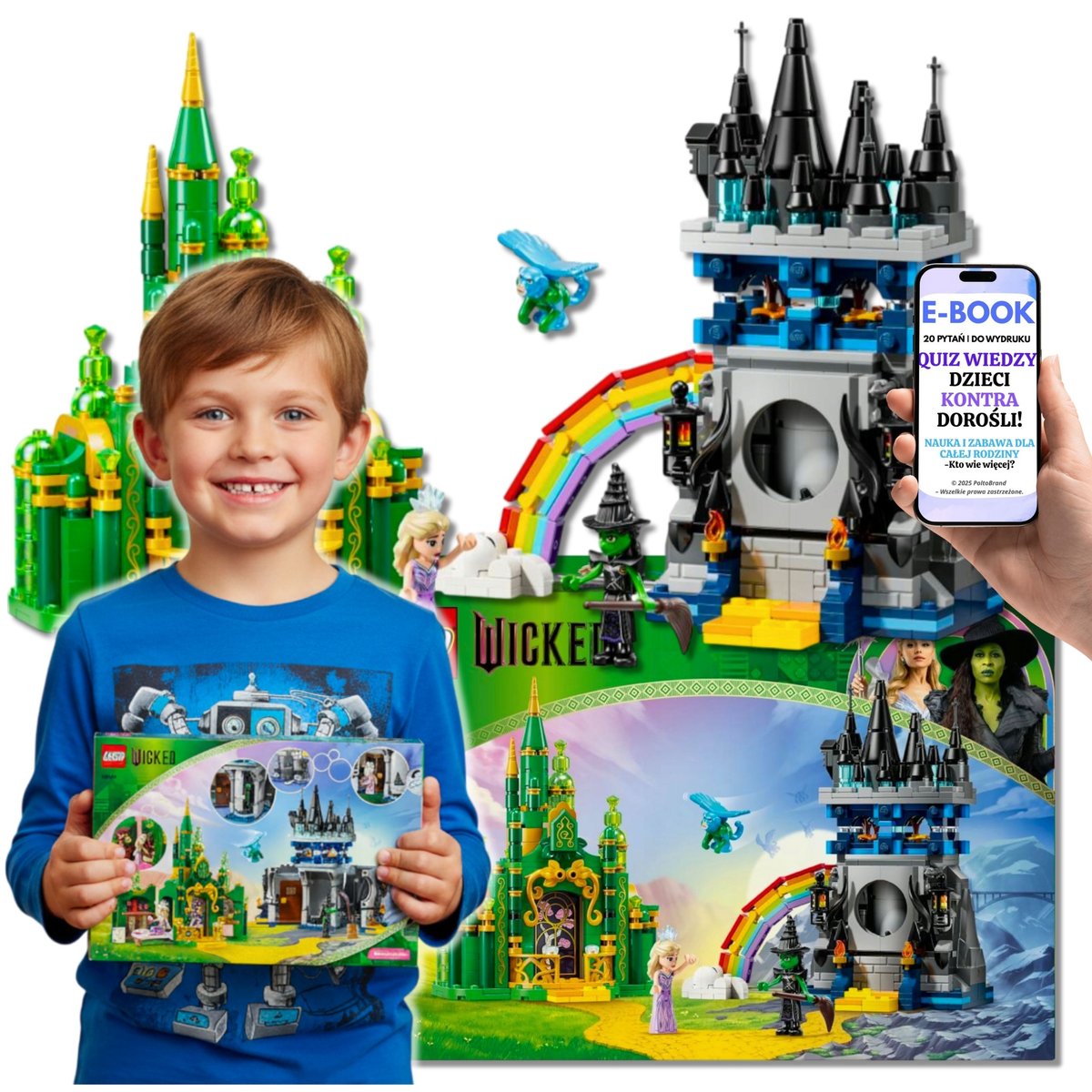 Duży ZESTAW LEGO Wicked Emerald City i Kiamo Ko Castle (75689 ) Lego ...