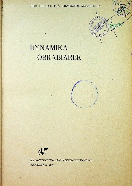 Dynamika obrabiarek - W opisie | Książka w Empik
