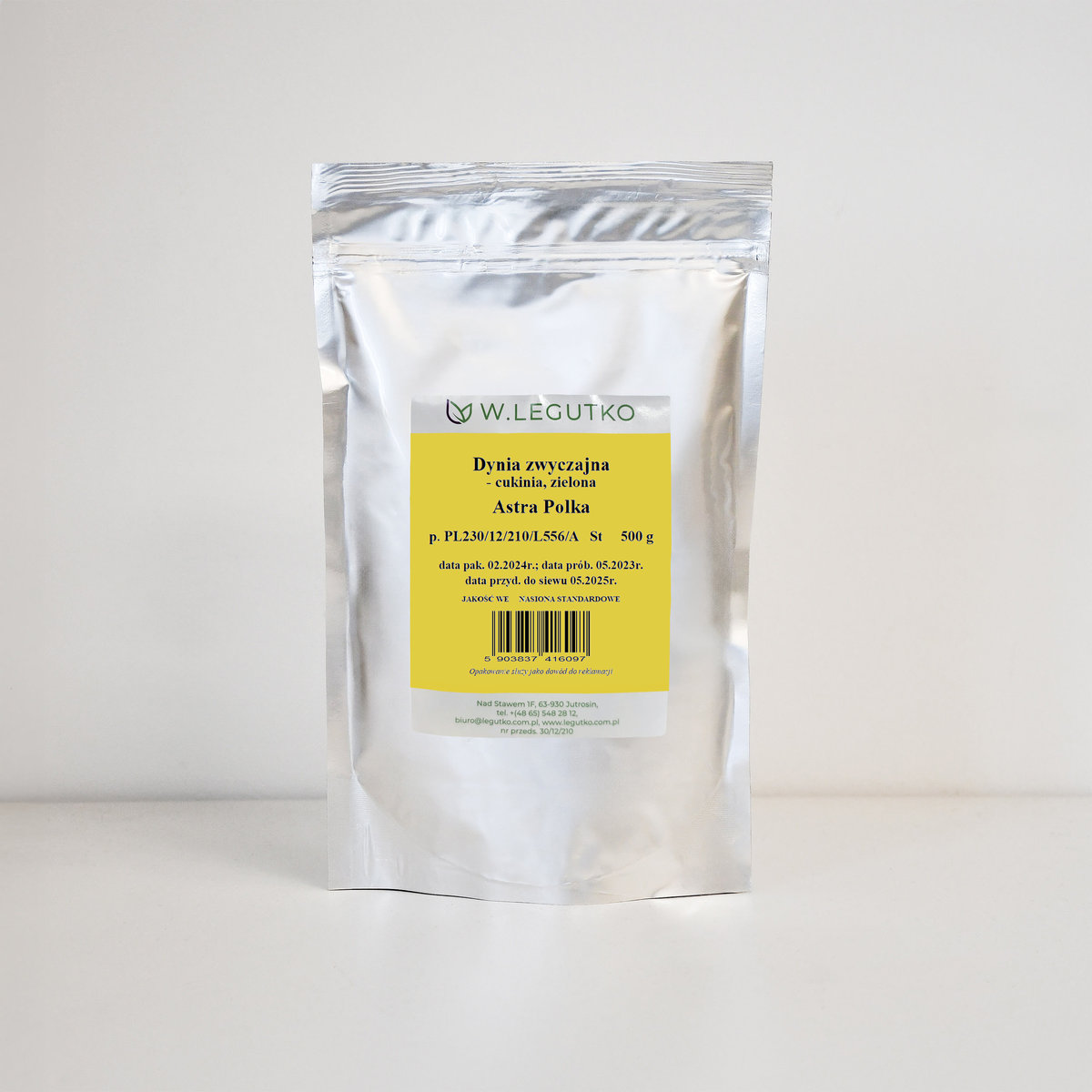 Dynia zwyczajna cukinia Astra Polka Zielona 500g - Nasiona - W. Legutko ...