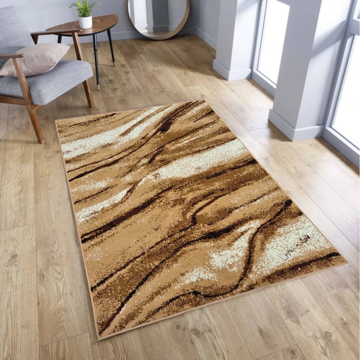 Dywan nowoczesny do salonu FALE 006 Beżowy KATLA-150x300 cm - Śliczne ...