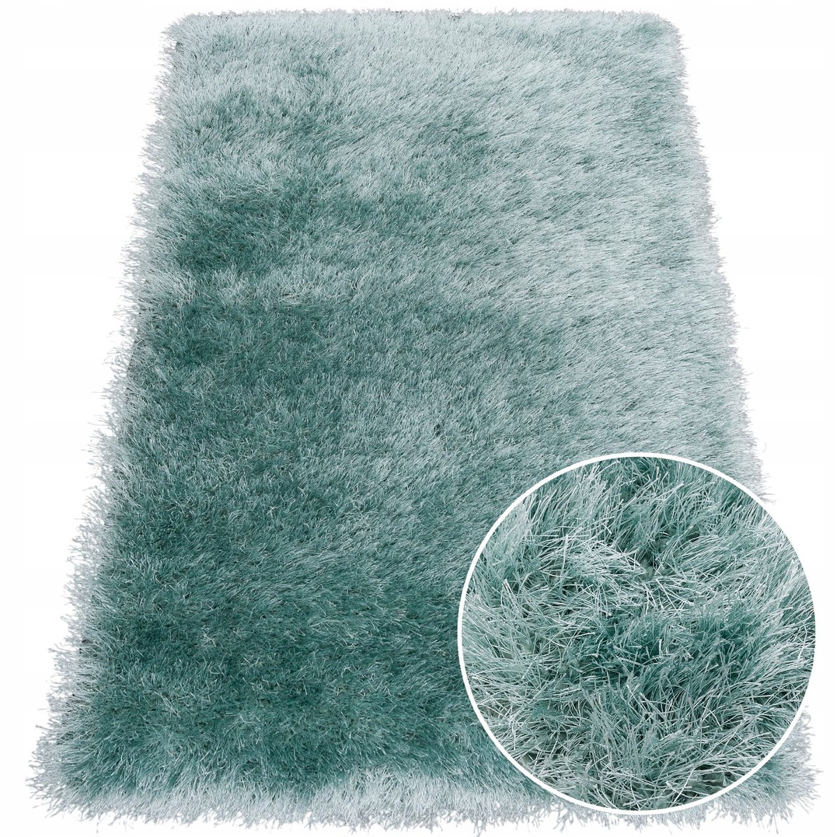 Dywan shaggy MD z wysokim włosiem Lurex, Turkusowy, 160x230 cm - MD ...