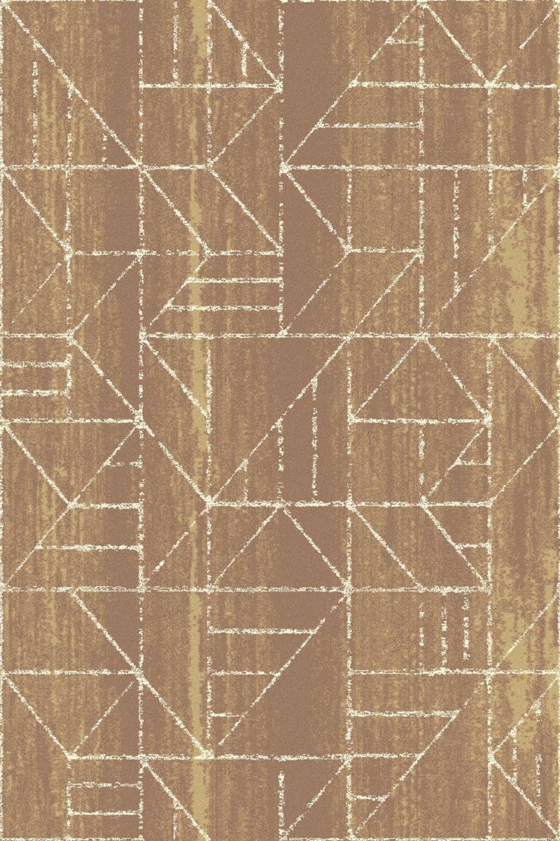 Dywan Wełniany Do Salonu Krats Dark Gold Złoty Tempo-200X300 Cm ...