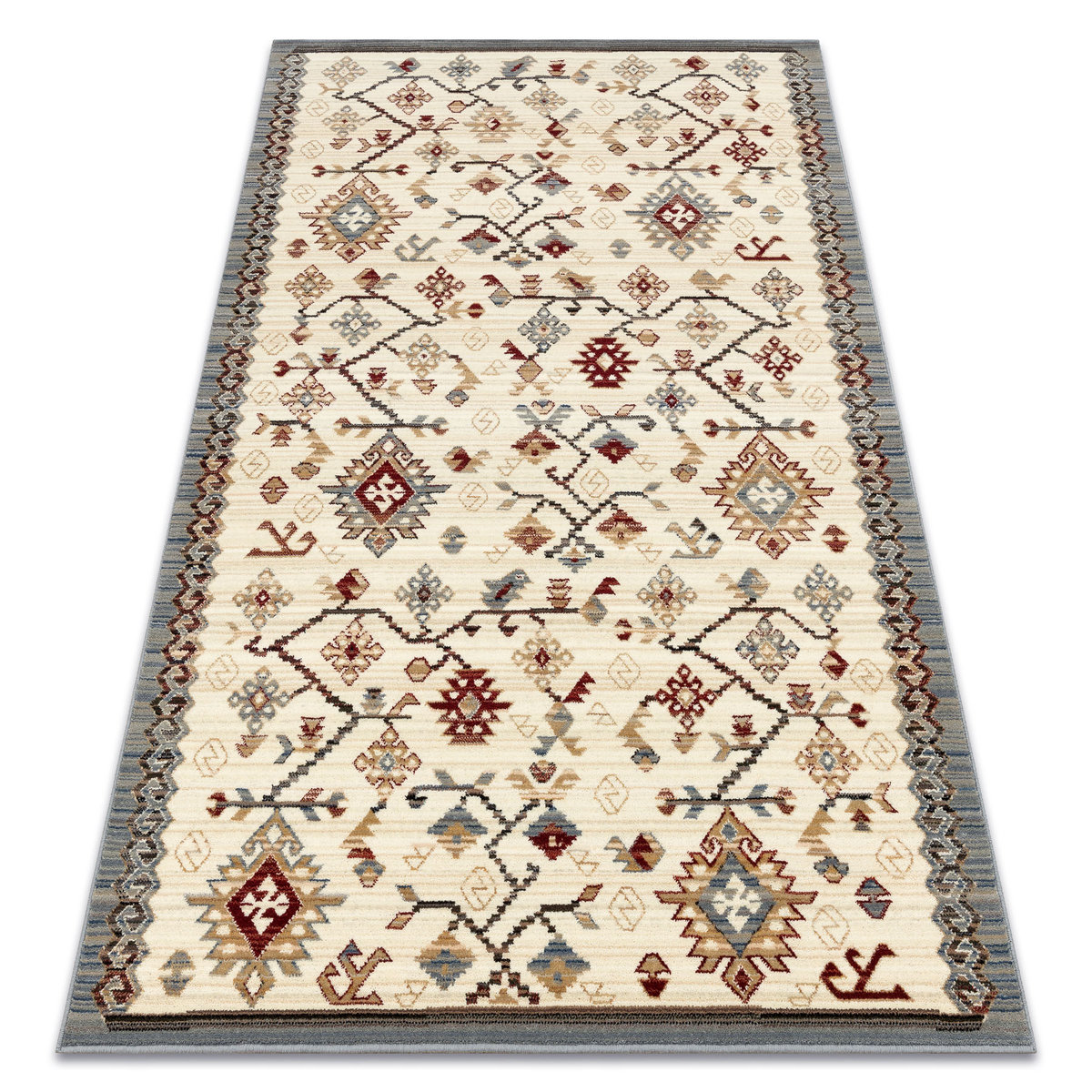 Dywan wełniany KILIM 7944/52934 Boho beż / szary, 120x160 cm - Dywany ...
