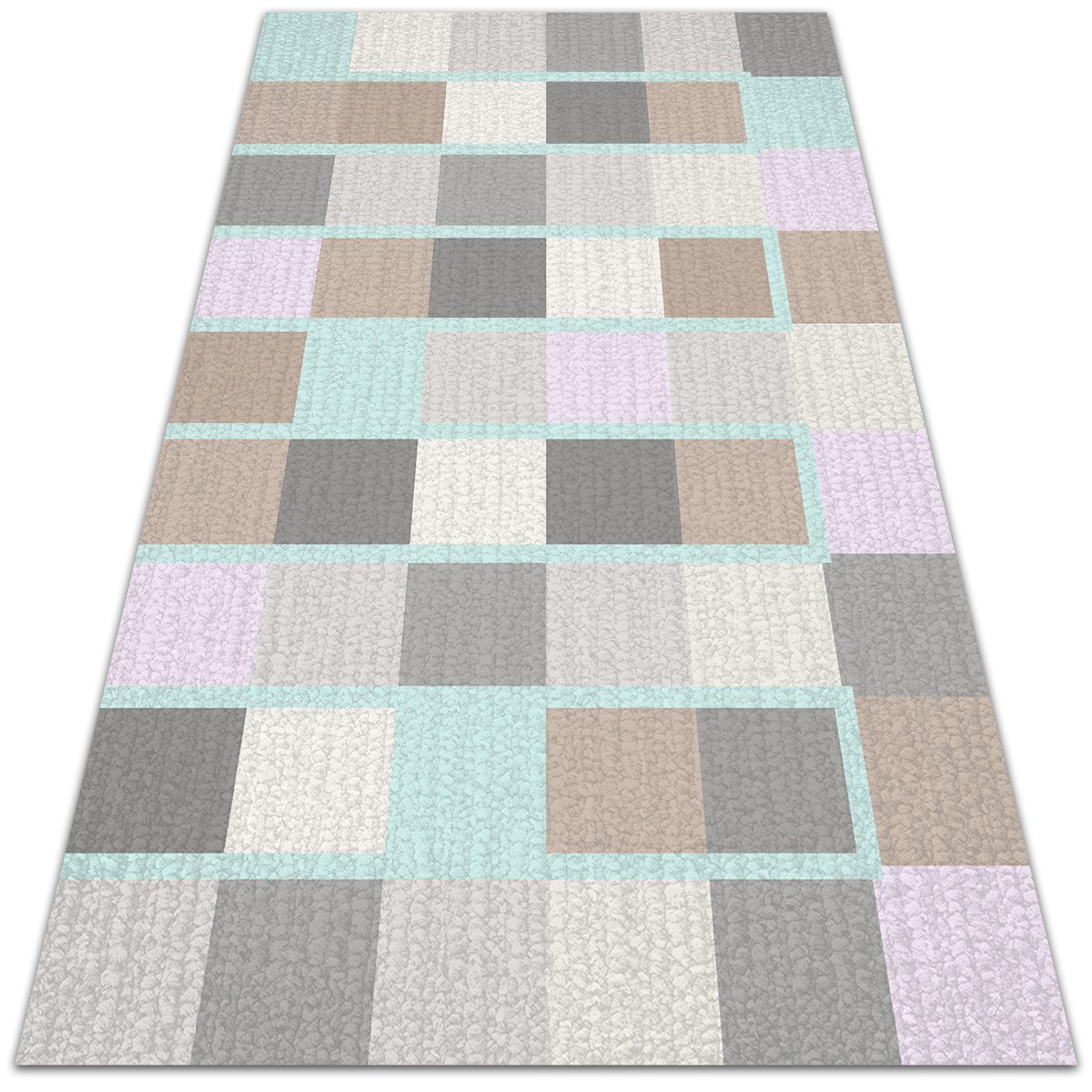 Dywan winylowy do domu, Kwadratowe kostki, 150x100 cm - Dywanomat ...