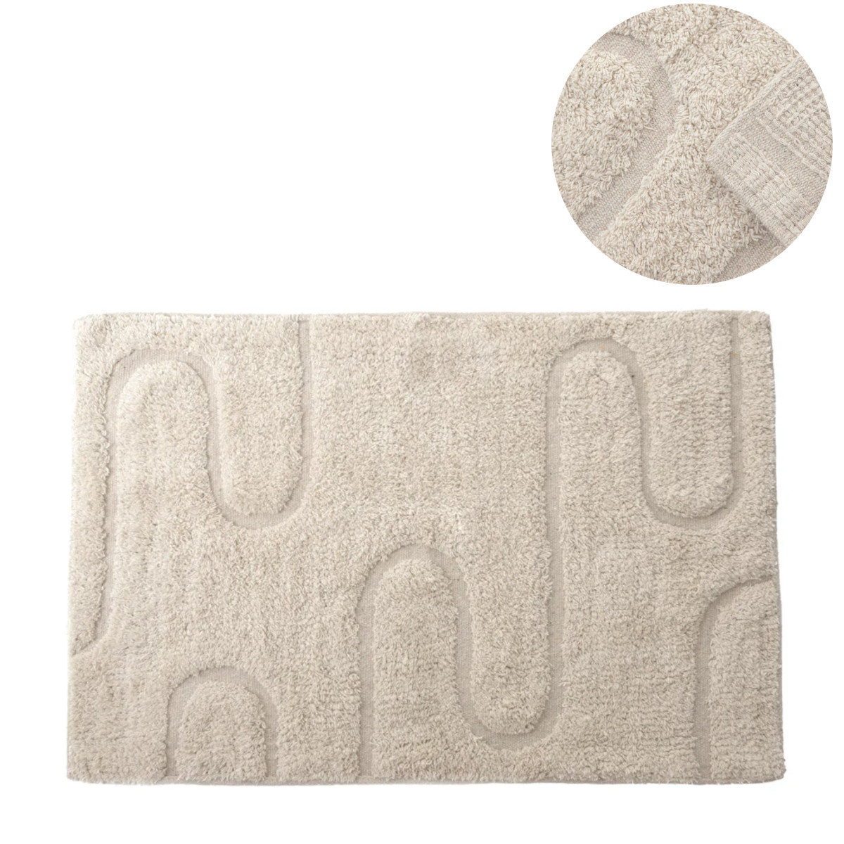Dywanik łazienkowy LIZZ z wytłoczeniami beżowy 50x80cm HOMLA - Homla ...