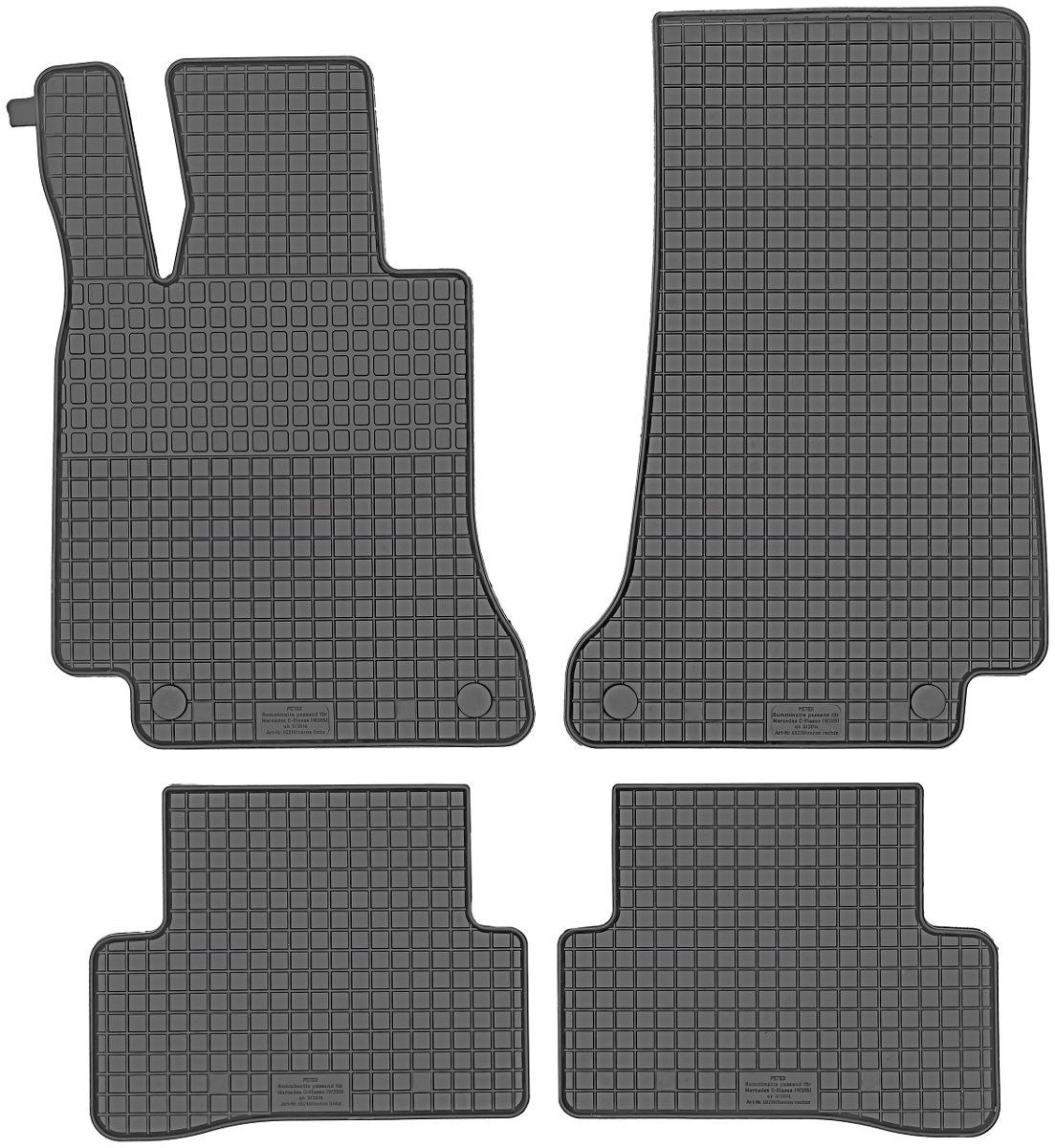 Dywaniki gumowe, Mercedes C-Klasa W205 Sedan / Kombi od 2014r. PeteX P46210 - Petex ...