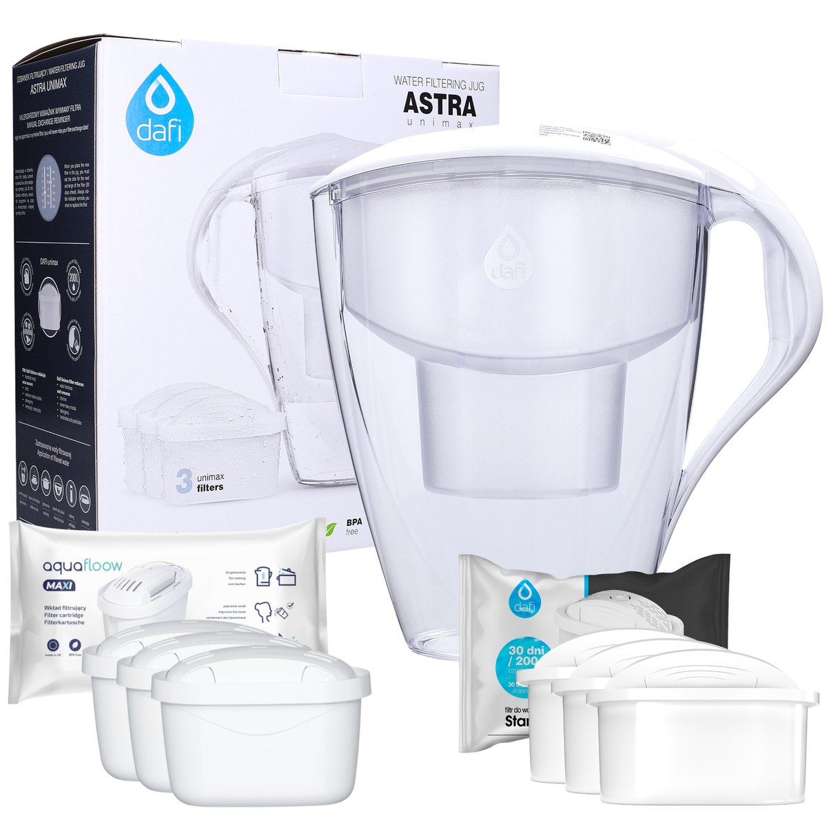 Dzbanek Dafi Astra 3L + 3X Filtr Unimax + 3X Af - Dafi | Sklep EMPIK.COM