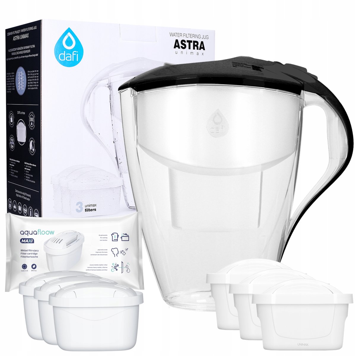 Dzbanek Dafi Astra 3L + 3X Filtr Unimax + 3X Af - Dafi | Sklep EMPIK.COM