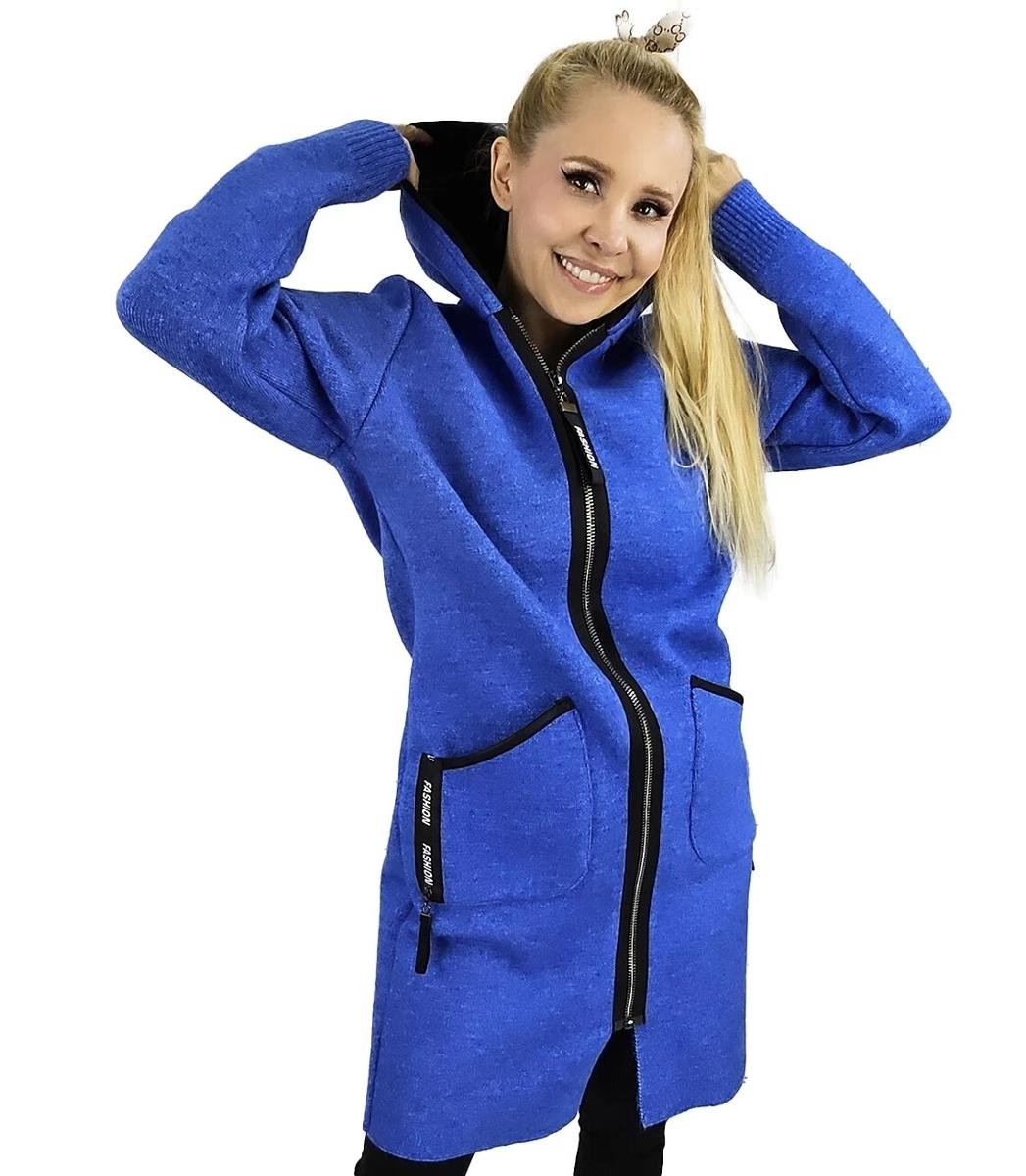 Dzianinowy płaszcz przejściowy kardigan LEA-XL - Agrafka | Moda Sklep ...