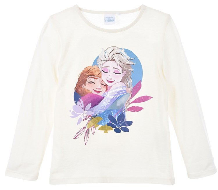 Dziewczęca Bluzka Z Długim Rękawem W Kolorze Białym Od Disney - Frozen ...