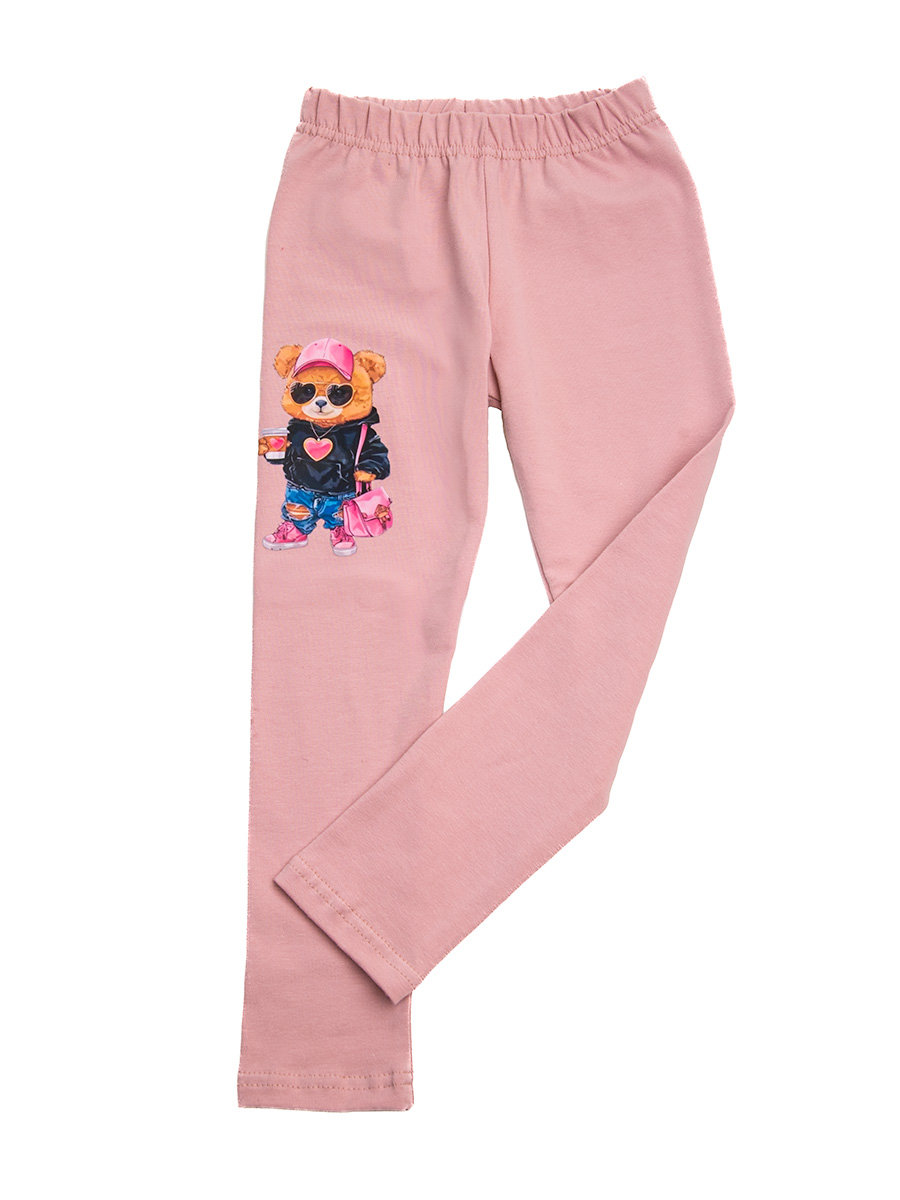 Dziewczęce legginsy z nadrukiem misia serce jasnoróżowe Tup Tup r.98 - Tup Tup | Sklep EMPIK.COM