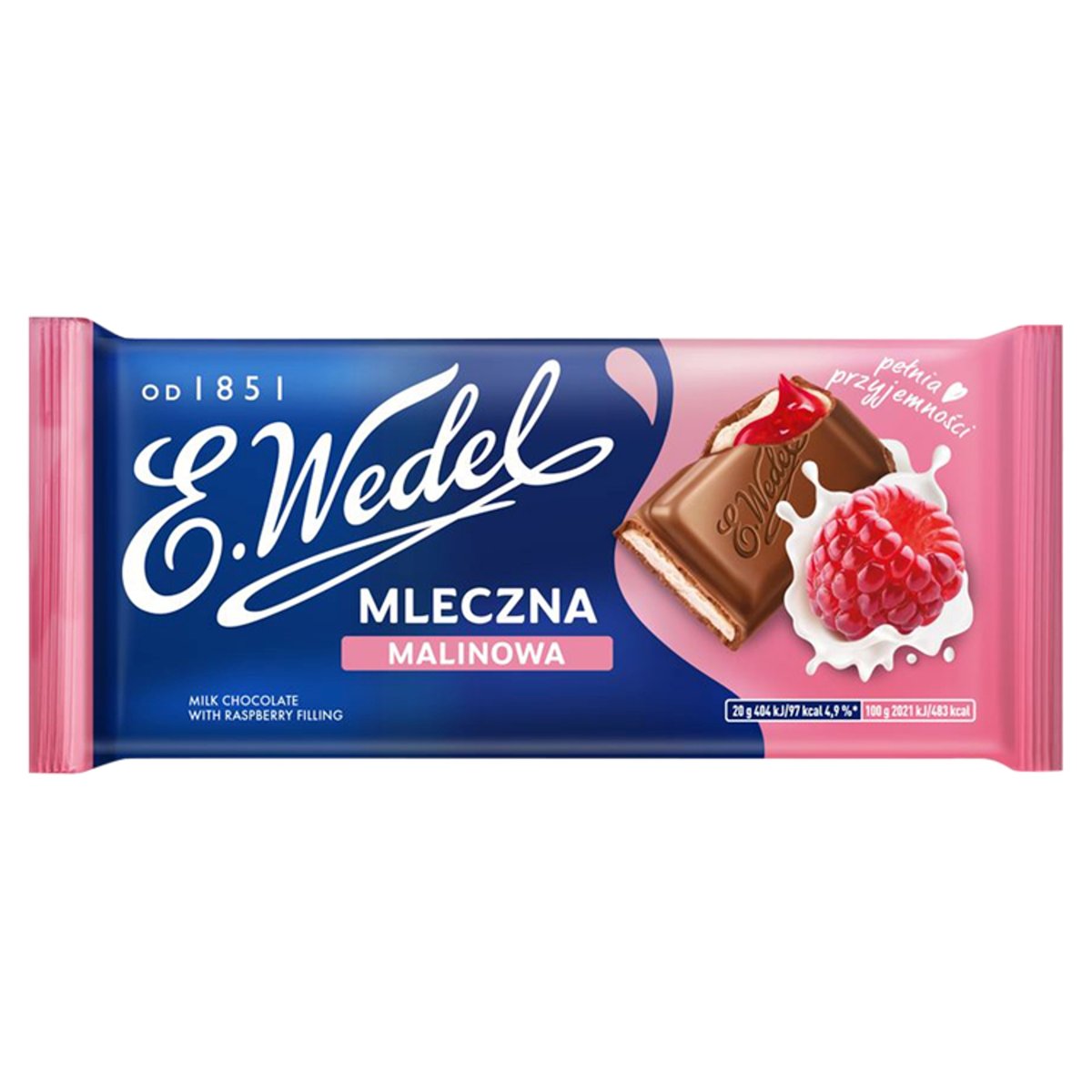 E.Wedel, czekolada mleczna o smaku malinowym, 100g - Wedel | Sklep ...
