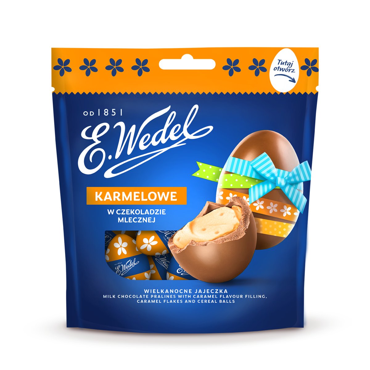 E.Wedel Wielkanocne jajeczka z czekolady z nadzieniem karmelowym i ...