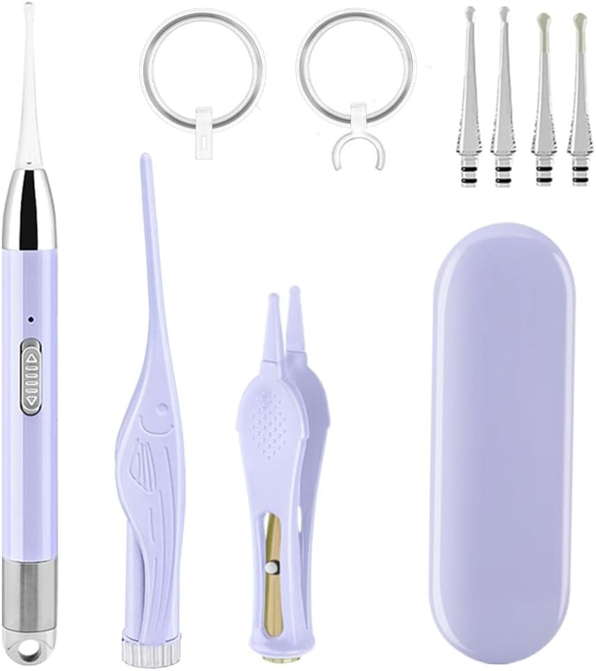 Ear Wax Removal Kit with Light, Set of 3, Ear Wax Cleaning Tool with ...