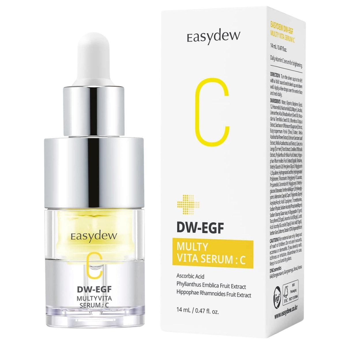 EASYDEW DW-EGF MULTY VITA SERUM C 14 ml - rozjaśniające serum do twarzy | Sklep EMPIK.COM