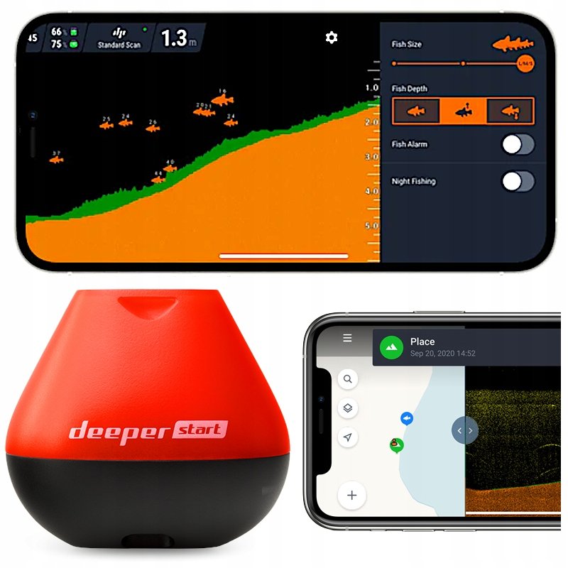 Echosonda Wędkarska Deeper Fish-Finder START Bezprzewodowa Sonar Echo Sonda - Etuso | Sport ...