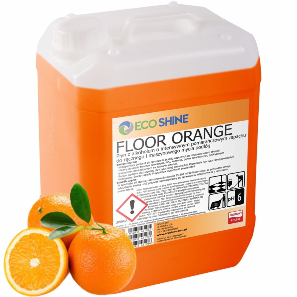 ECO SHINE Floor Orange Płyn do mycia podłóg 5l - Eco Shine | Sklep EMPIK.COM