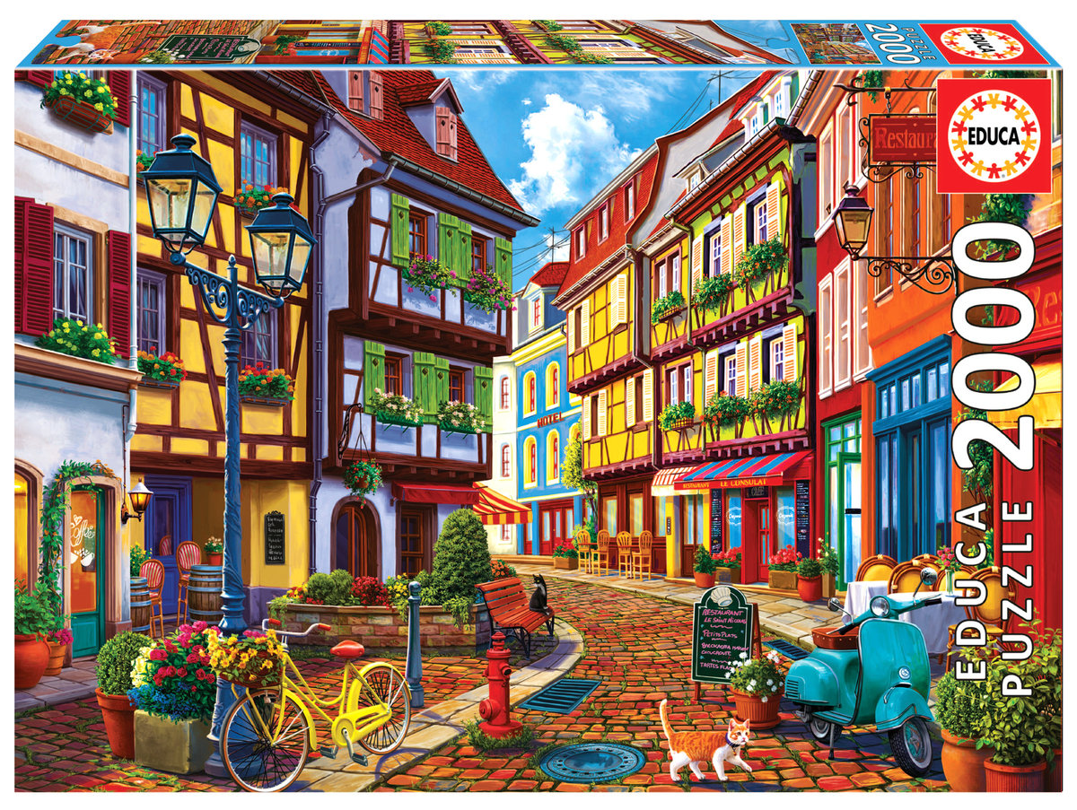 Educa, Puzzle, Kolorowa uliczka, 2000 el. - Educa | Sklep EMPIK.COM