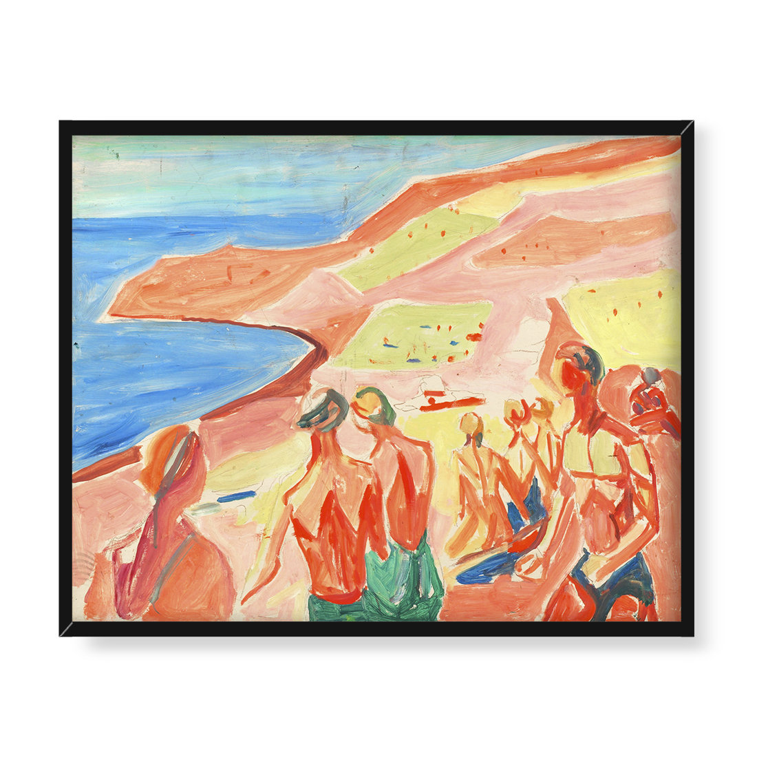 Edvard Munch Ludzie opalający się w zatoce 50×40 W RAMIE - ANTYKWARIAT ...