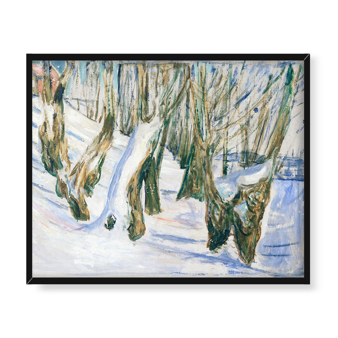 Edvard Munch Poszarpane pnie w śniegu 50×40 - ANTYKWARIAT "CZUŁA JEST ...