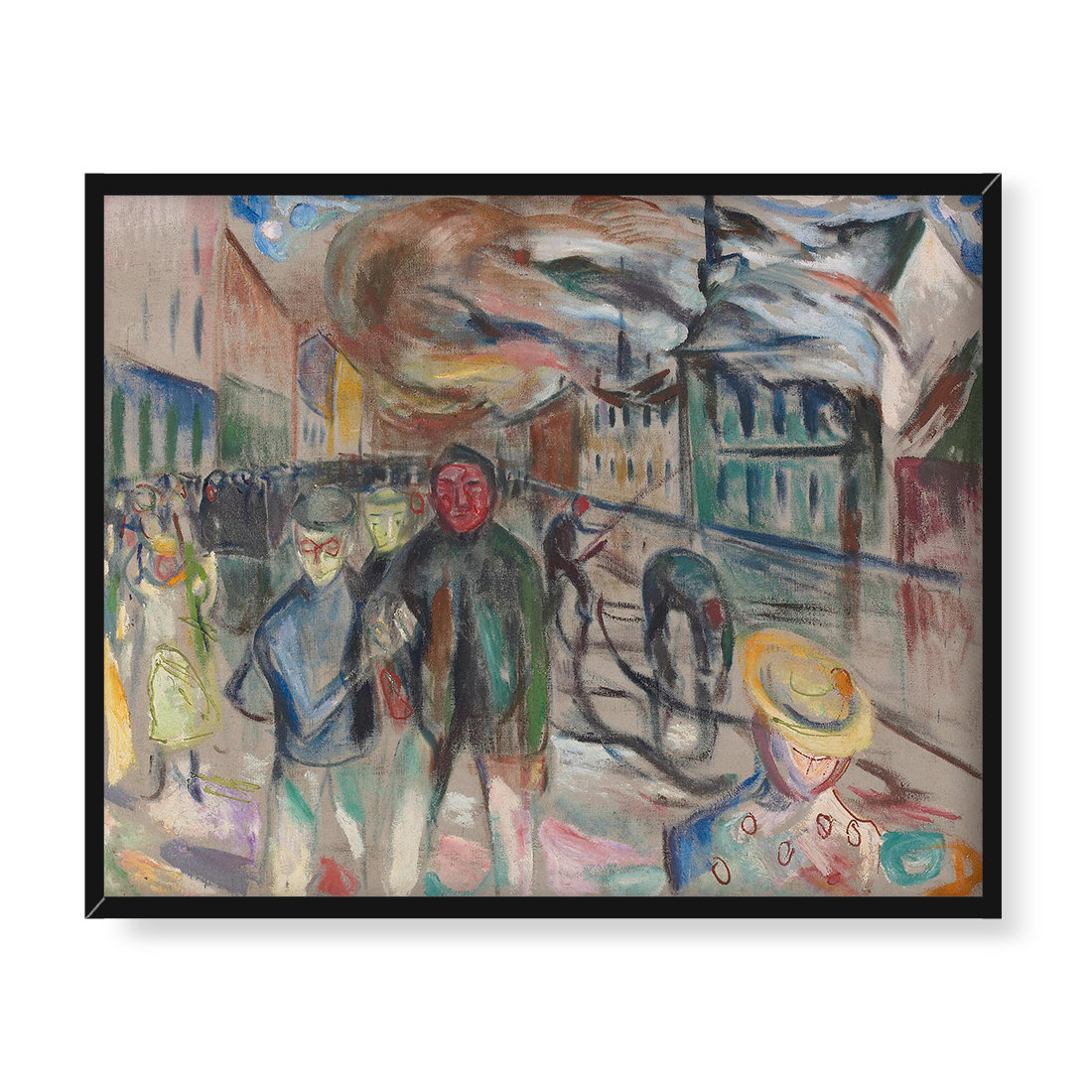 Edvard Munch Pożar w Gronlandzie 50×40 W RAMIE - ANTYKWARIAT "CZUŁA ...