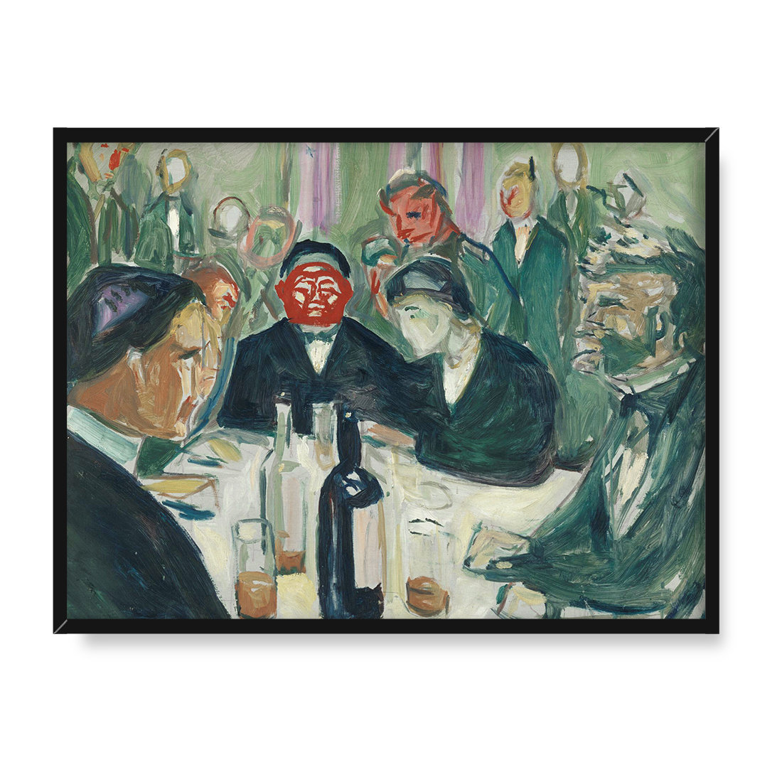 Edvard Munch Przy stole z alkoholem 40×30 W RAMIE - ANTYKWARIAT "CZUŁA ...
