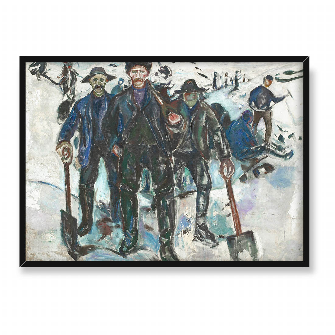 Edvard Munch Robotnicy w śniegu 70×50 - ANTYKWARIAT "CZUŁA JEST NOC ...