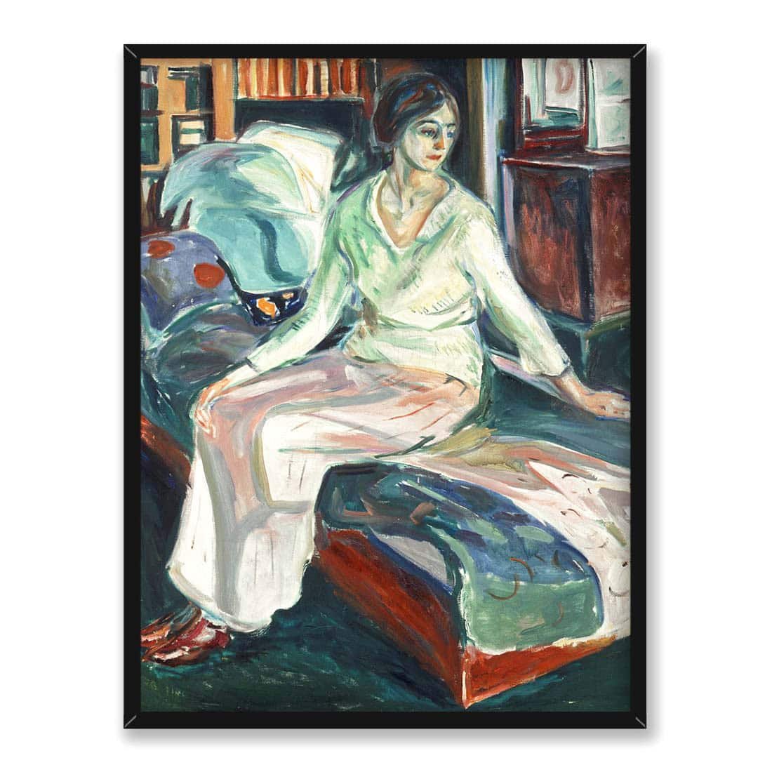 Edvard Munch Siedząca modelka na kanapie 2 30×40 W RAMIE - ANTYKWARIAT ...