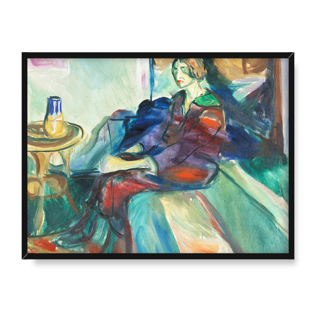 Edvard Munch Siedząca modelka na kanapie 40×30 W RAMIE - ANTYKWARIAT ...