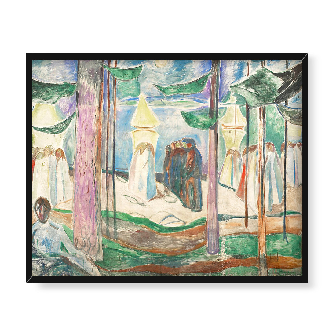 Edvard Munch Spotkanie na plaży 50×40 - ANTYKWARIAT "CZUŁA JEST NOC ...