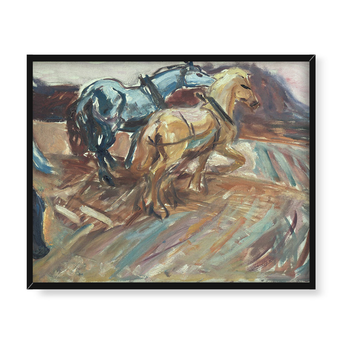 Edvard Munch Za pługiem 50×40 W RAMIE - ANTYKWARIAT "CZUŁA JEST NOC ...