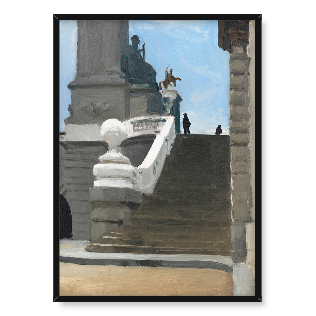 Edward Hopper Dwie postacie na szczycie schodów w Paryżu 50×70 ...