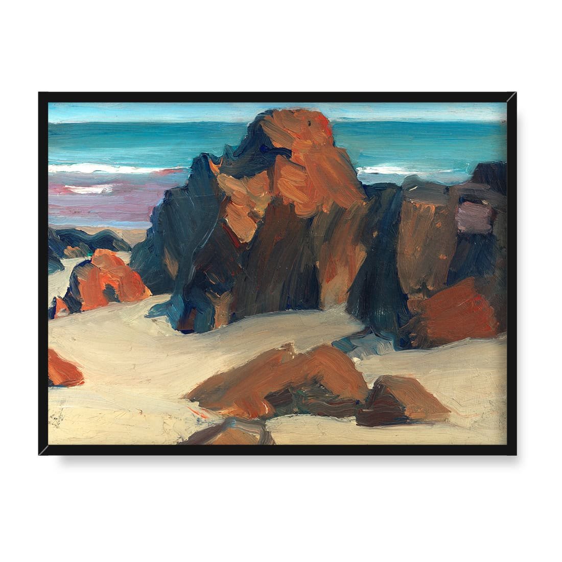 Edward Hopper Skały i piasek 40×30 W RAMIE - ANTYKWARIAT "CZUŁA JEST ...